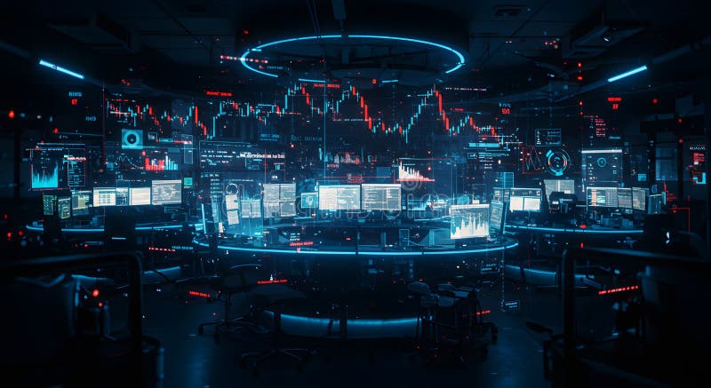 Cybersecurity Operations Center Stock Image - Image of data, control ...