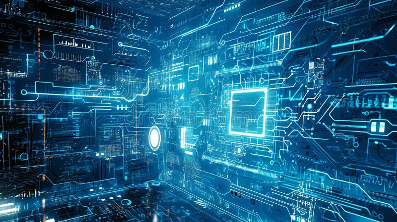 Futuristic Visualization of Digital Electronic Circuits and Connected ...