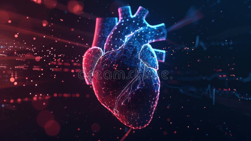 Futuristic Visualization of a Digital Heart in High-definition ...