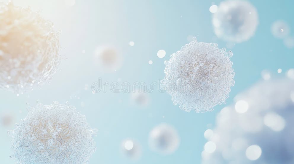 Futuristic Visualization of Freeze Dried Exosome Particles with Glowing ...