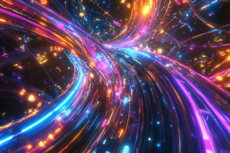 A Futuristic Visualization of a High-speed AI-driven Data Highway ...