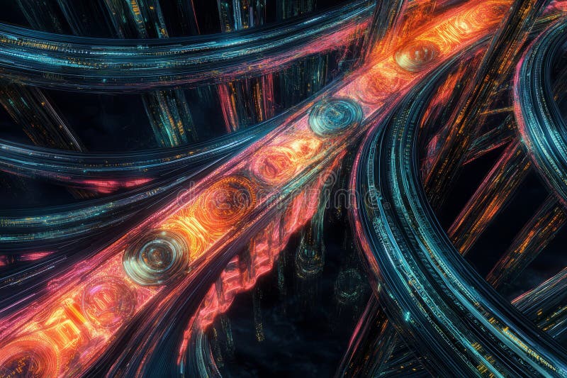 A Futuristic Visualization of a High-speed AI-driven Data Highway ...