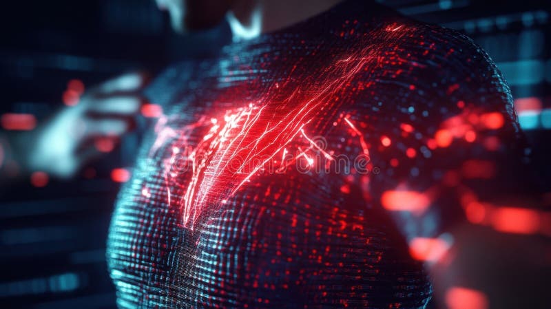 Futuristic Visualization of Human Bio Technology Interface Stock Photo ...