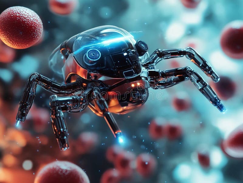 Futuristic Visualization of Nanobots Combating Harmful Bacteria Inside ...