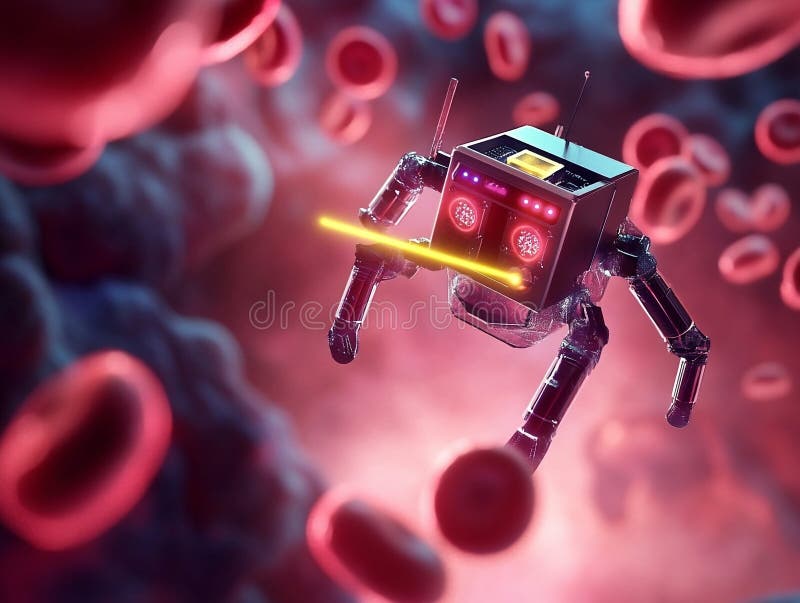 Futuristic Visualization of Nanobots Combating Harmful Bacteria Inside ...