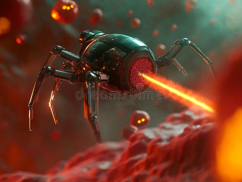 Futuristic Visualization of Nanobots Combating Harmful Bacteria Inside ...