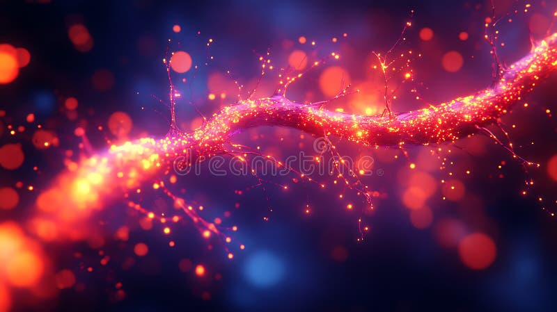 Futuristic Visualization Neural Growth Animated Stock Illustration ...