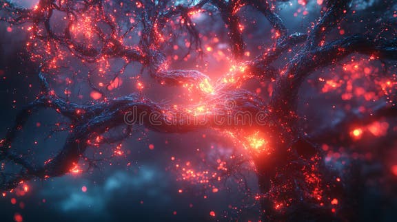 Futuristic Visualization Neural Growth Animated Stock Illustration ...