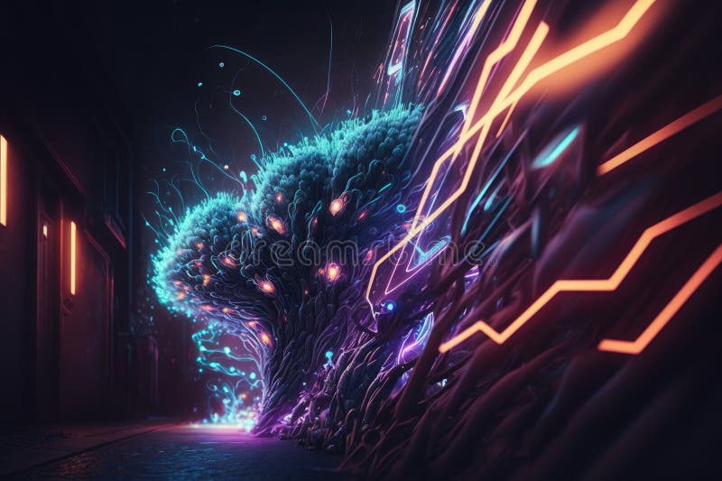 Futuristic Visualization of Neural Network, Artificial Intelligence ... Futuristic Visualization of Neural Network, Artificial Intelligence ...