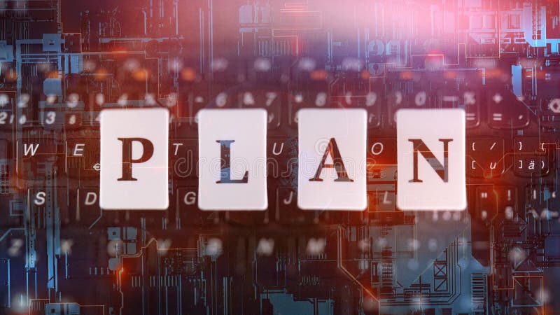 Futuristic Visualization Planning Technology Data Project Process Stock ...