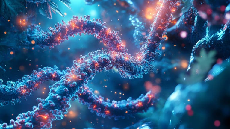 Futuristic Visualization of Ribosomes Translating MRNA into Proteins ...