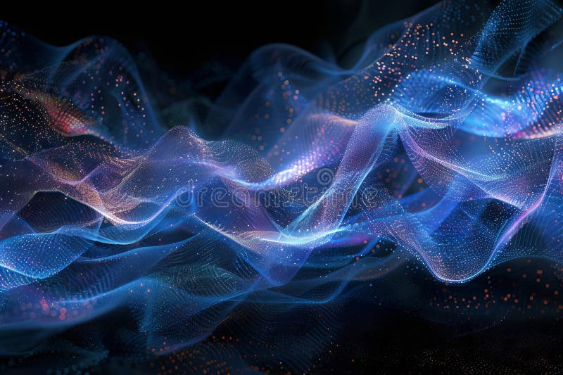 Futuristic Visualization of Sound Waves in a Captivating Digital ...