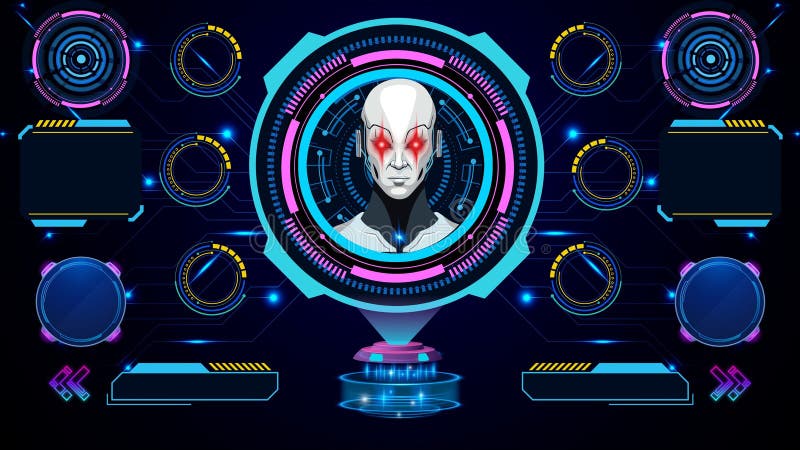 A Futuristic and Visually Striking User Interface is Displayed on a ...