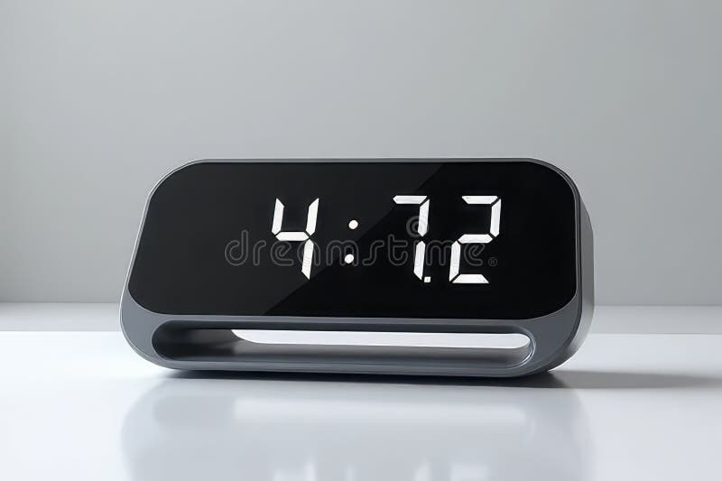 Futuristic Voice-Activated Desk Clock for Time Management Stock ...