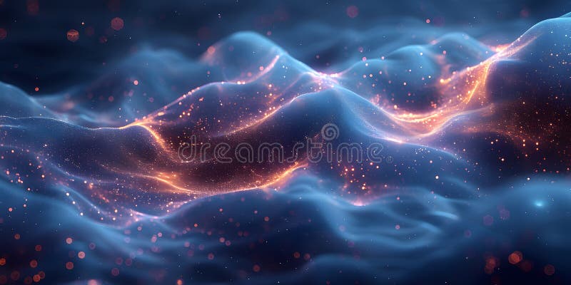 Futuristic Void: a Digital Canvas of Swirling Patterns and Gradient ...