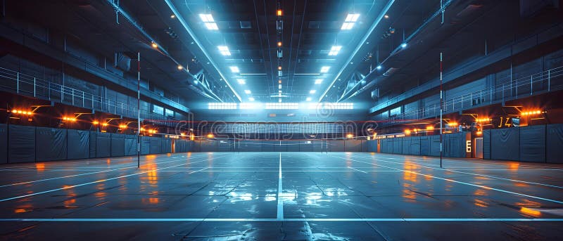 Concept Futuristic Volleyball Arena, Futuristic Volleyball Arena with ...