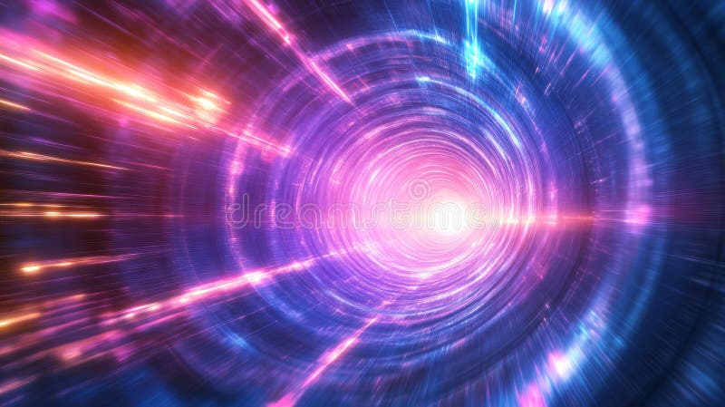 Futuristic Vortex of Light and Energy with Vibrant Colors and Dynamic ...