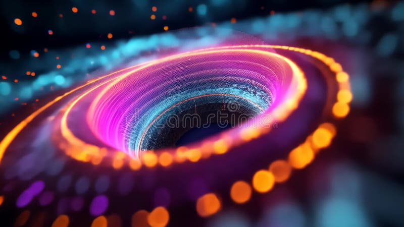 Futuristic Vortex Swirling with Neon Lights and Dynamic Energy Pulses ...