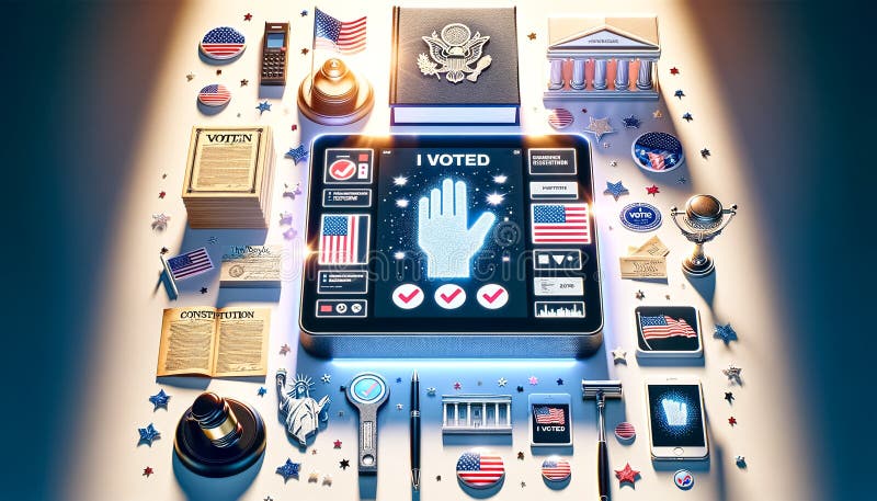 Futuristic Voting Interface Concept with Advanced Technology Stock ...