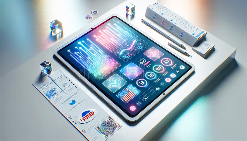 Futuristic Voting Interface Concept with Advanced Technology Stock ...
