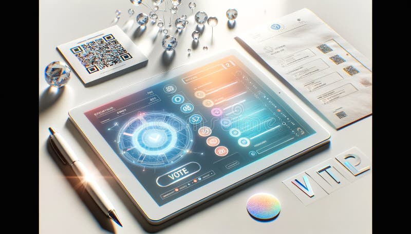 Futuristic Voting Interface Concept with Advanced Technology Stock ...