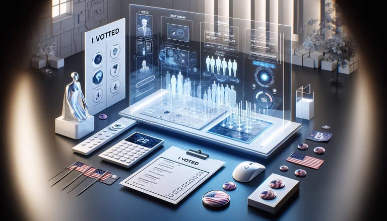 Futuristic Voting Interface Concept with Advanced Technology Stock ...