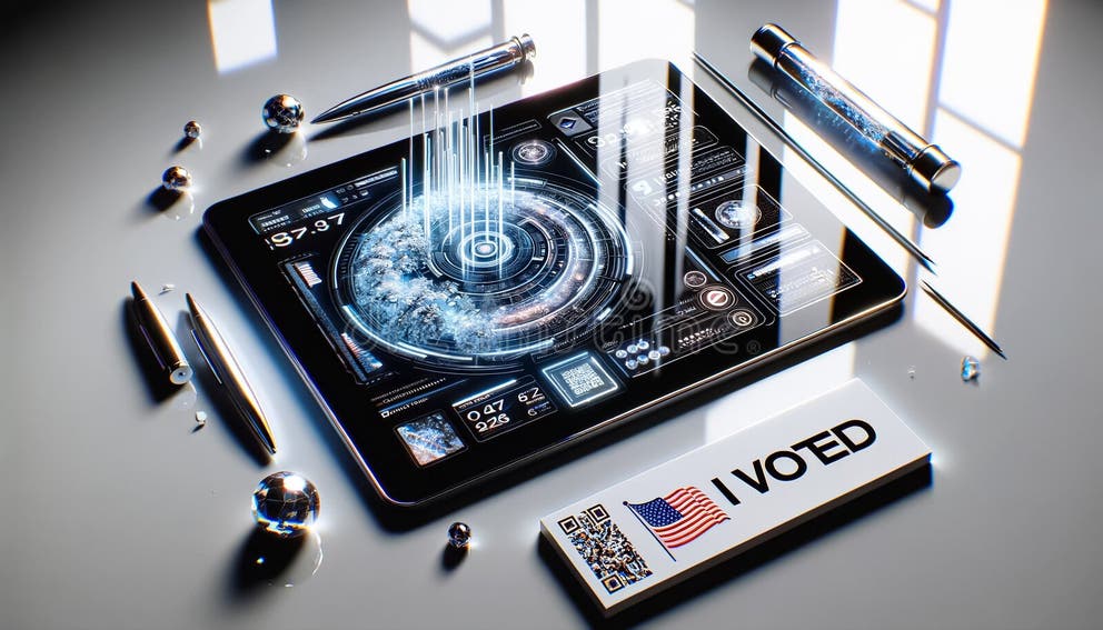 Futuristic Voting Interface Concept with Advanced Technology Stock ...