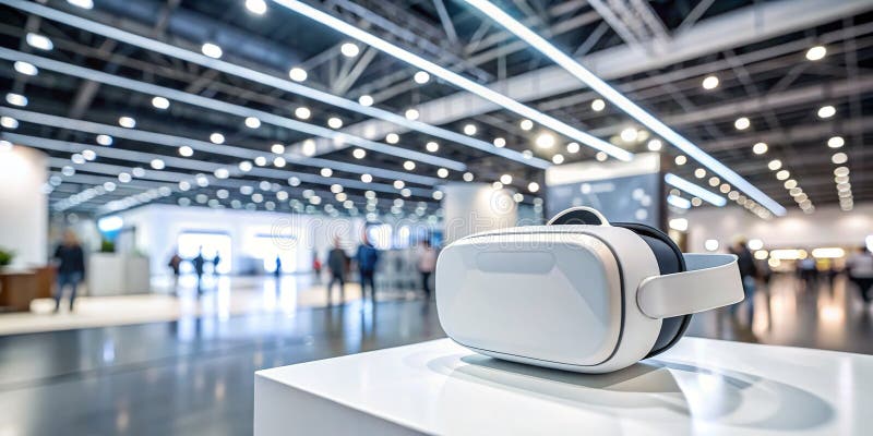 Futuristic VR Headset Display Stand a Stunning 3D Mockup for Your Tech ...