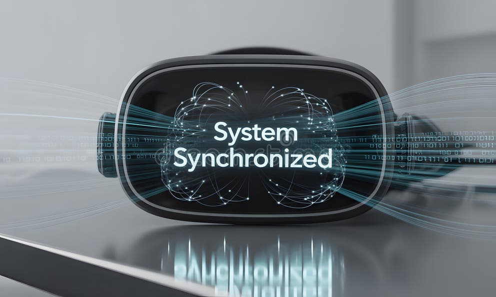 VR System Synchronization stock illustration. Illustration of network ...