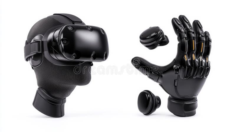 Advanced VR Headset with Glove and Sensors for Immersive Experience ...