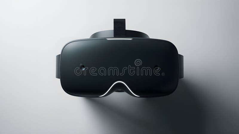 Futuristic VR Headset on White Background. Front View of a Sleek ...