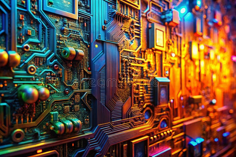 Futuristic Wall Panel Texture CloseUp View of Advanced Surface ...