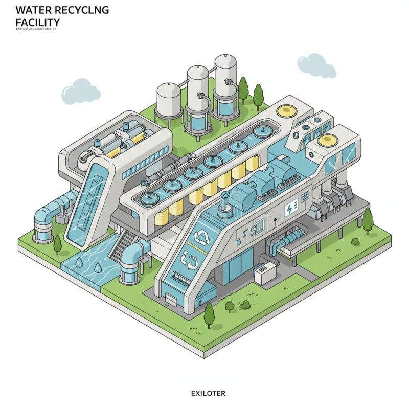 Recycling Facility Illustration Stock Illustrations – 1,401 Recycling ...