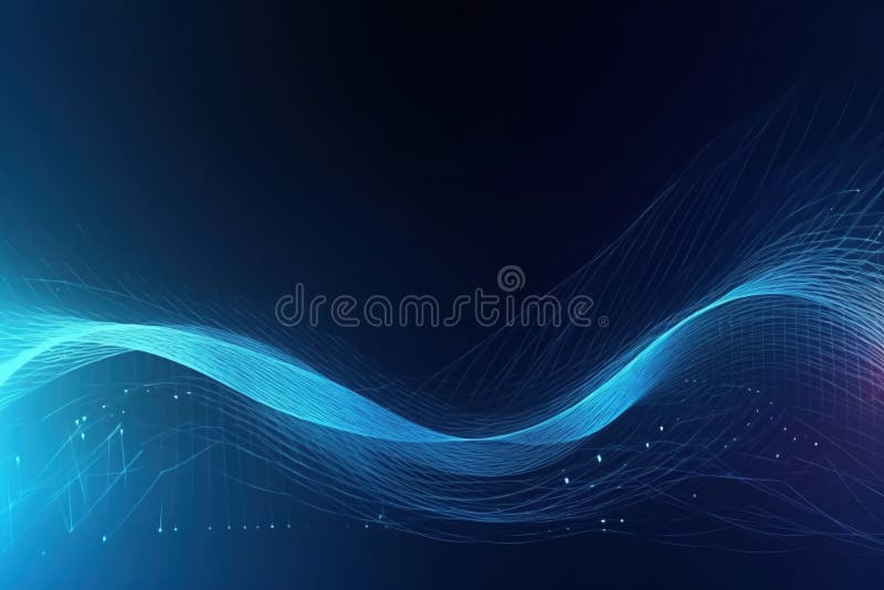 Futuristic Wave. Abstract Technology Background. Analytical ...