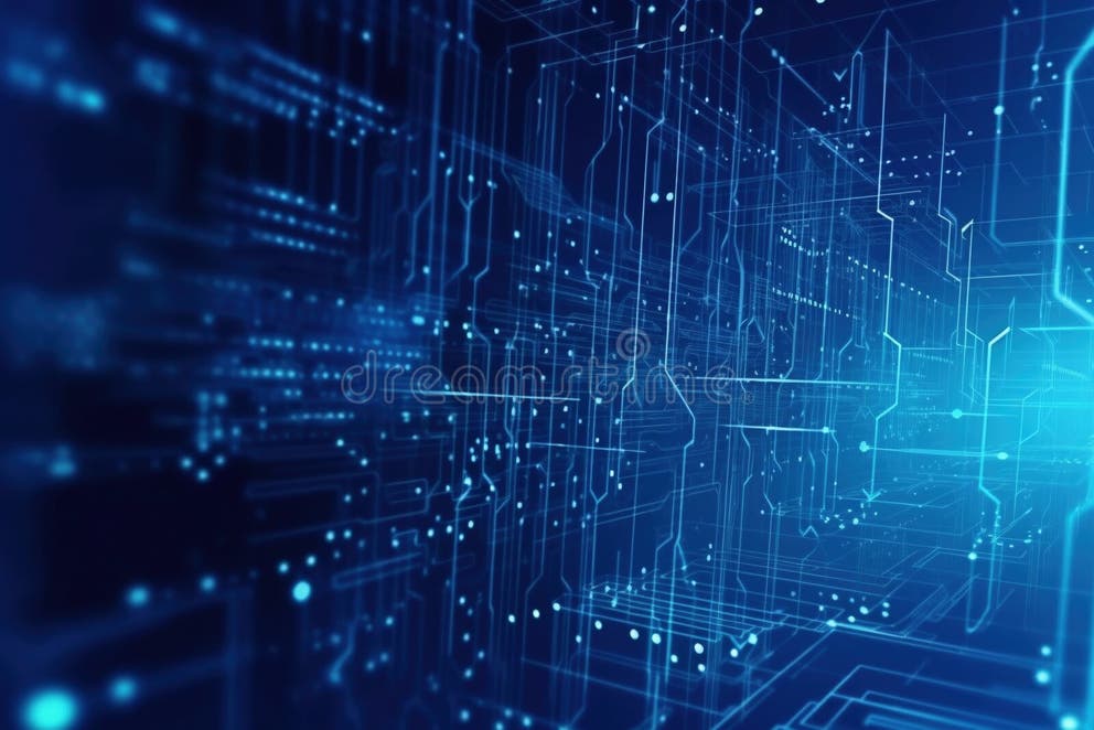 Futuristic Wave. Abstract Technology Background. Analytical ...