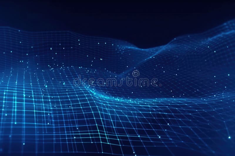 Futuristic Wave. Abstract Technology Background. Analytical ...