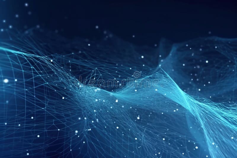 Futuristic Wave. Abstract Technology Background. Analytical ...