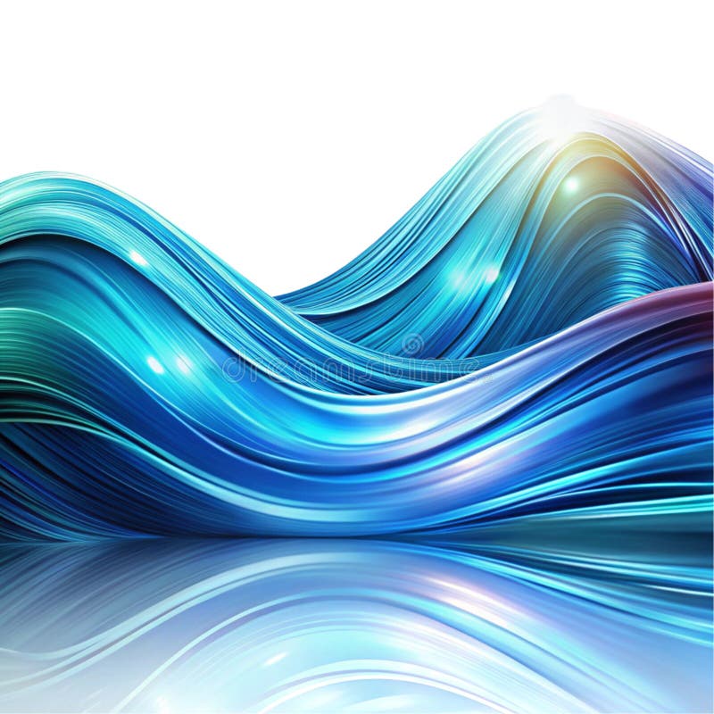 Futuristic Wave Background Isolated on White Stock Illustration ...