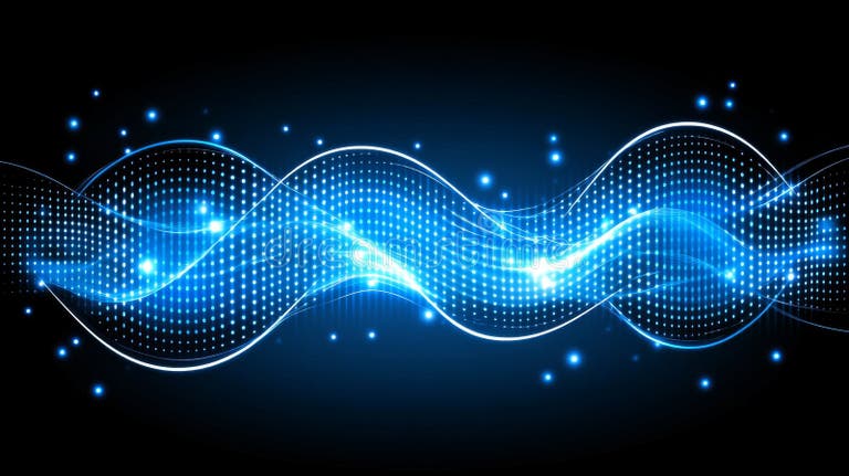 A Futuristic Wave of Digital Particles. a Modern Point Wave of ...