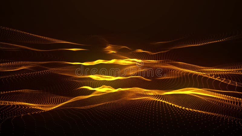 Futuristic Wave with Dots. Big Data Concept. Abstract Technology ...