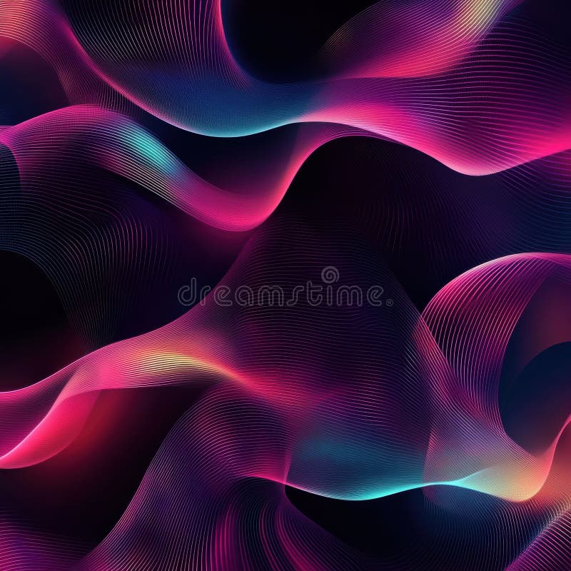 Futuristic Wave Pattern with Smooth Curves and Neon Gradients ...