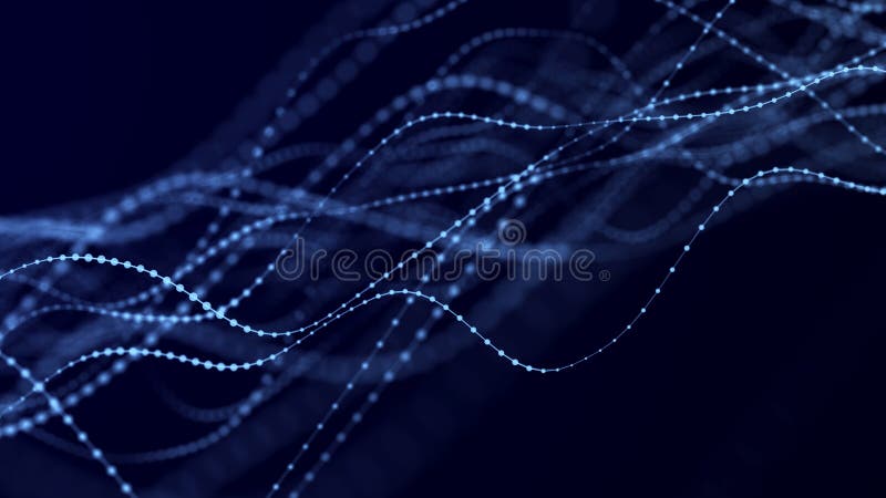 Futuristic Wave of Smooth Lines.Wire Network Technologies.Cyber ...