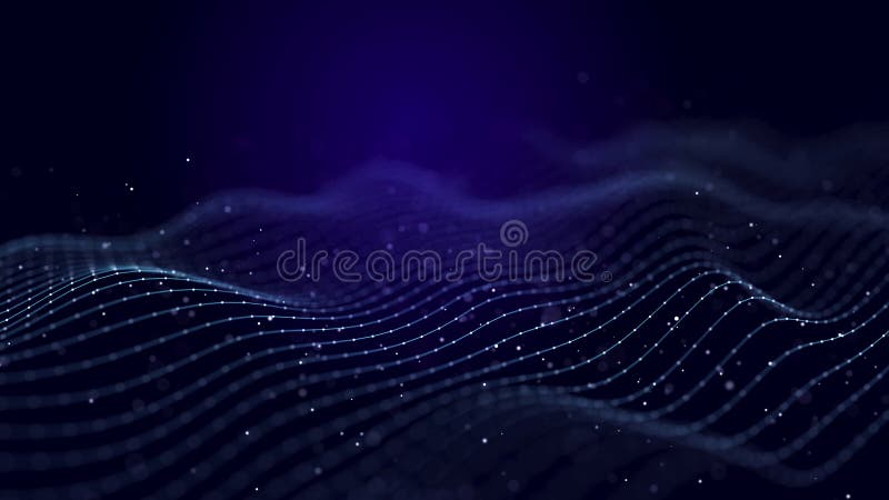 Futuristic Wave of Smooth Lines.Wire Network Technologies.Cyber ...