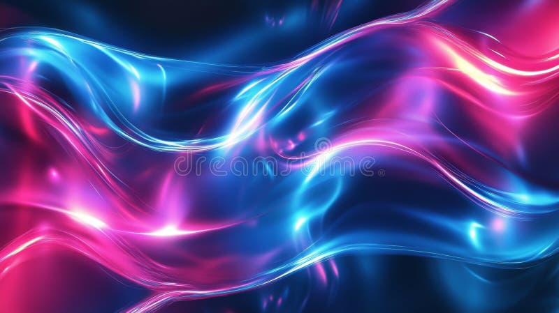 Futuristic Waves Abstract Background with Blue Purple Neon Colors ...