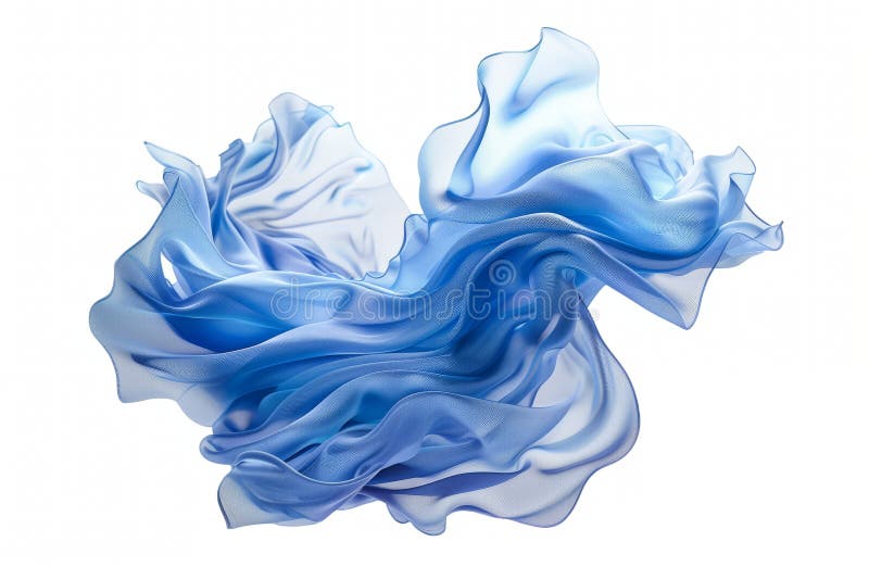 Futuristic Waves with Fabric on a White Background Stock Photo - Image ...