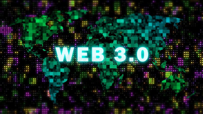 Futuristic Web 3.0 Concept Abstract Background Stock Illustration ...