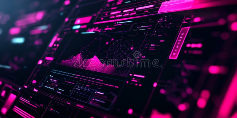 A Futuristic Web Design Concept with Dark Backgrounds, Neon Pink ...