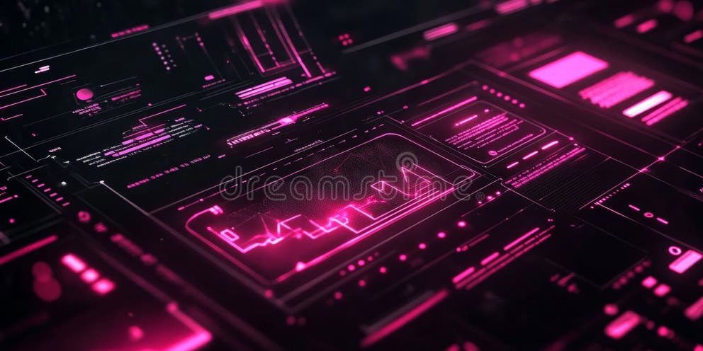 A Futuristic Web Design Concept with Dark Backgrounds, Neon Pink ...