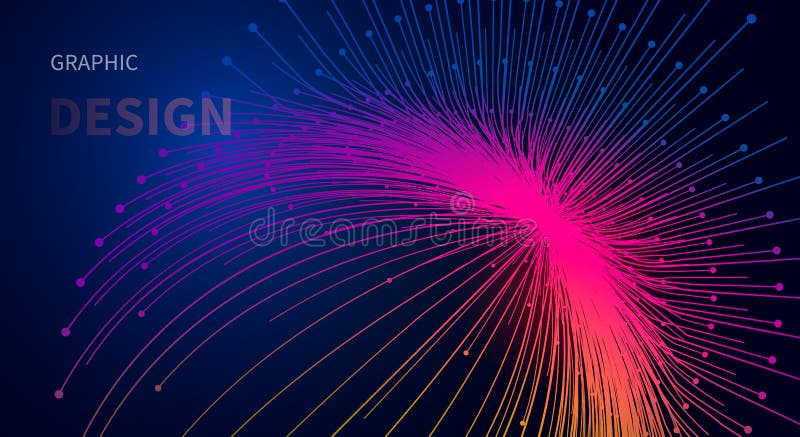 Futuristic Web Page, Poster with Abstract Shape Stock Vector ...