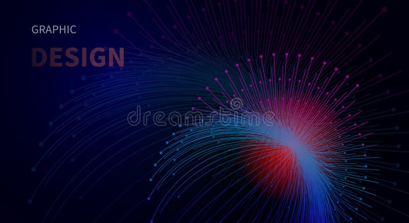 Futuristic Web Page, Poster with Abstract Shape Stock Vector ...